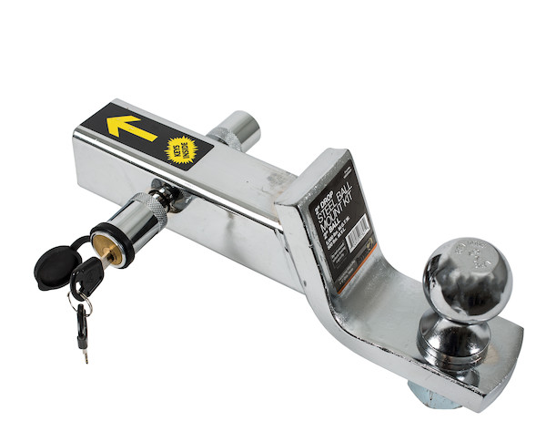 2 Inch Black Ball Mount Kit With 2 Inch Shank And 4 Inch Drop-Cotter ...